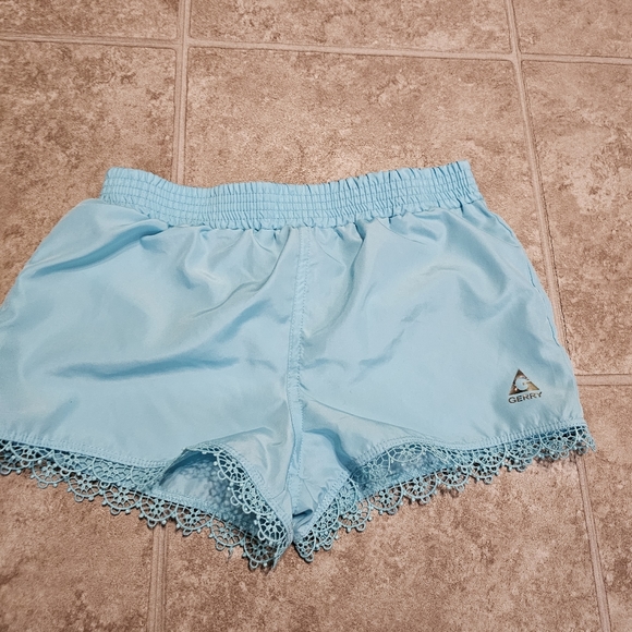 Bottoms | 51 Girls 1012 Blue Shorts Crochet Look Trim Medium Gerry ...